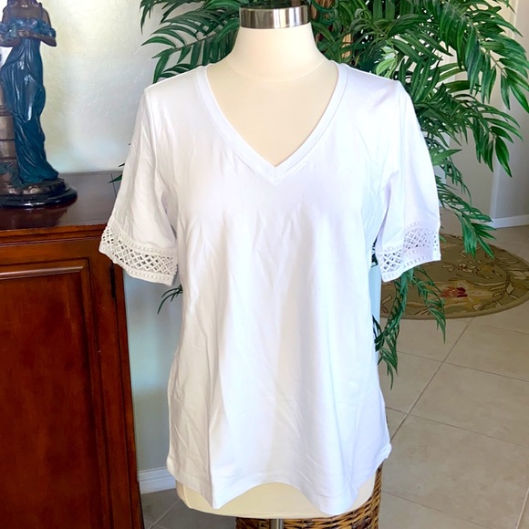 Susan Graver | Tops | Susan Graver Weekend Cotton Modal Elbow Sleeve ...